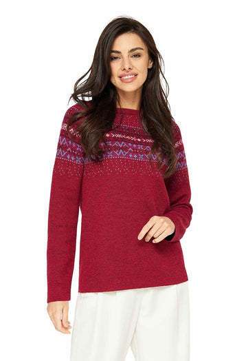 Norweger Pullover Damen Alpaka